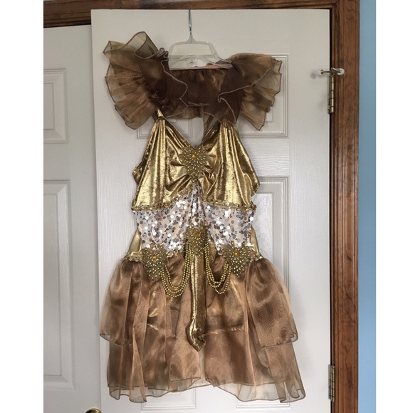 Dresses | Gold Outfitdress Gold Party Dressdance Costume | Poshmark
